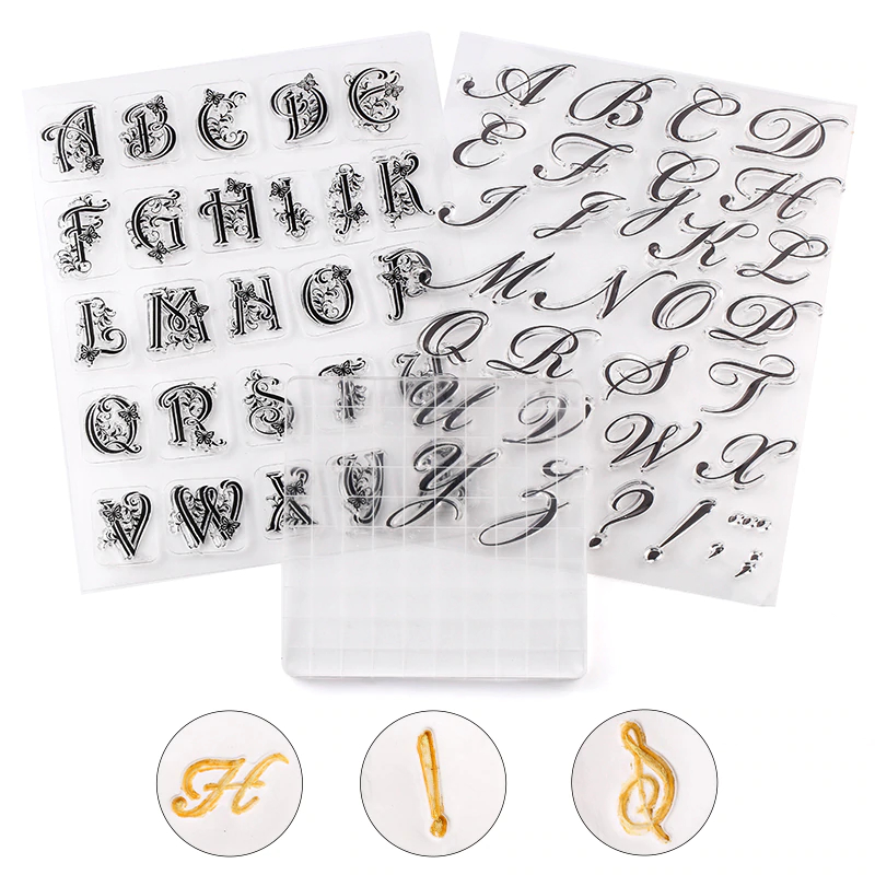 Alphabet Embosser Stamp for Decorating Fondant and More